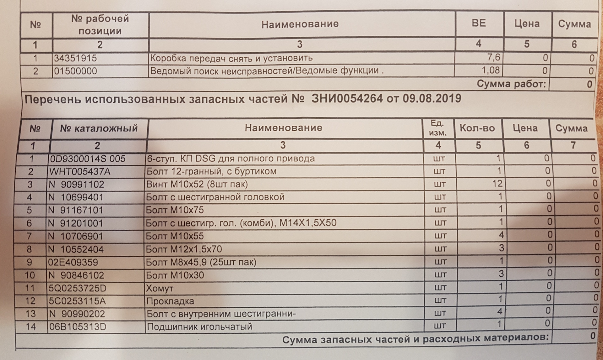 Замена коробки DQ-250. Гарантия — Volkswagen Tiguan (2G), 1,4 л, 2017 ...