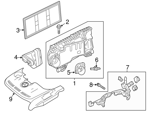 A2760901301 Фильтр воздушный коллектора впускного Mercedes | Запчасти ...