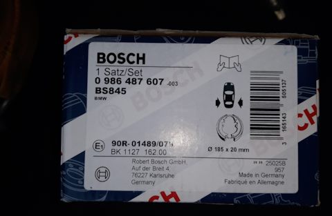 0986487607 Барабанные колодки стояночного тормоза BOSCH | Запчасти на ...