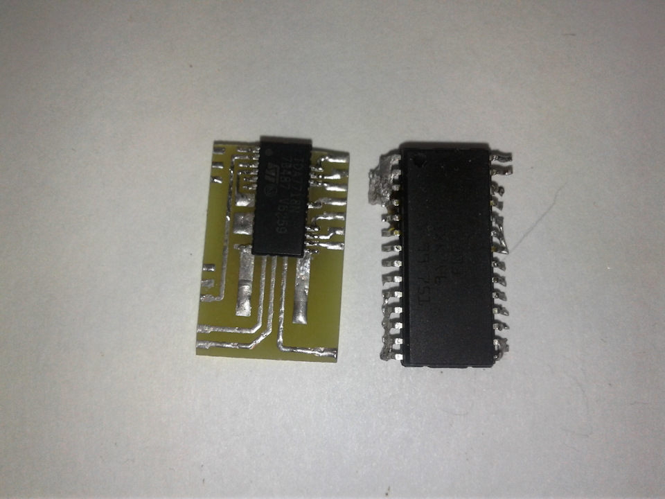 Штатная магнитола Гранта ФЛ. Замена аудиопроцессора TDA7303 на TDA7718 ...