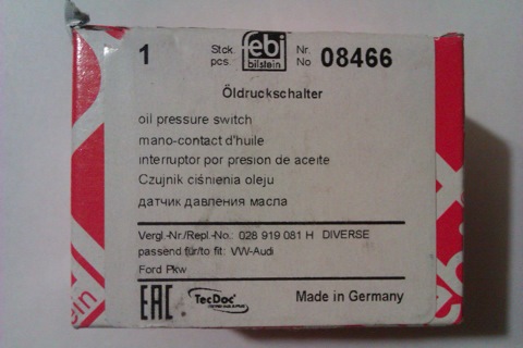 028919081H Датчик давления масла VAG | Запчасти на DRIVE2