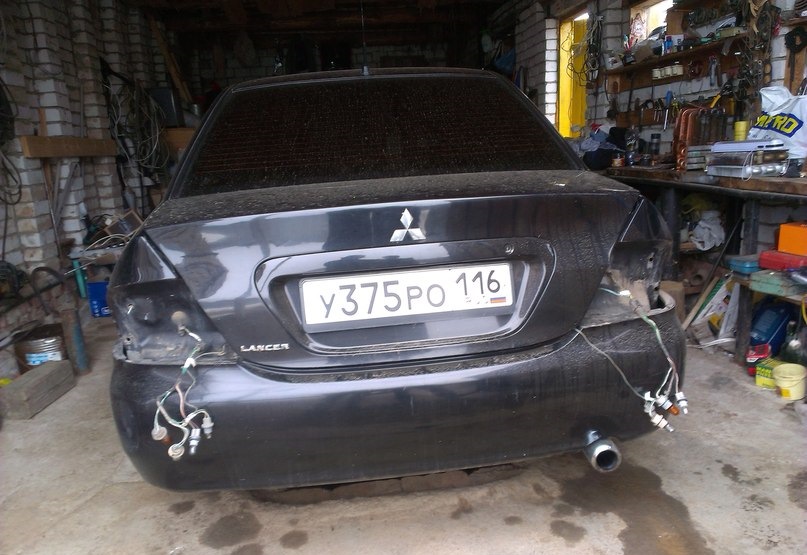 Тонировка задних фонарей — Mitsubishi Lancer IX, 1,6 л, 2006 года ...