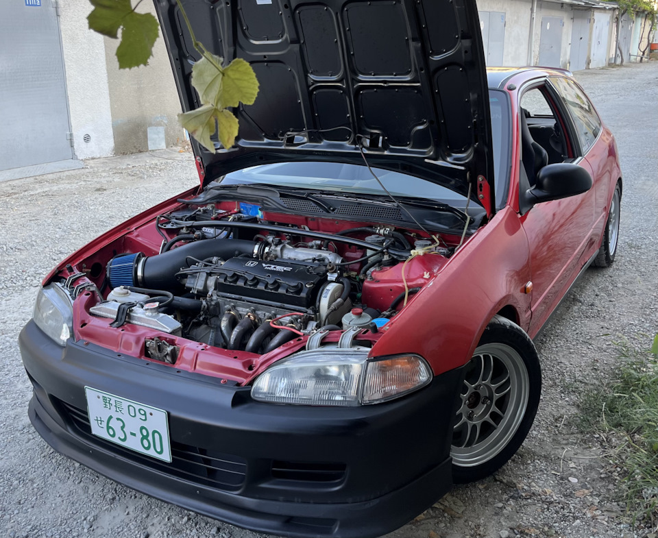 Установка пиявки и распорки — Honda Civic (5G), 1,5 л, 1993 года | тюнинг | DRIVE2