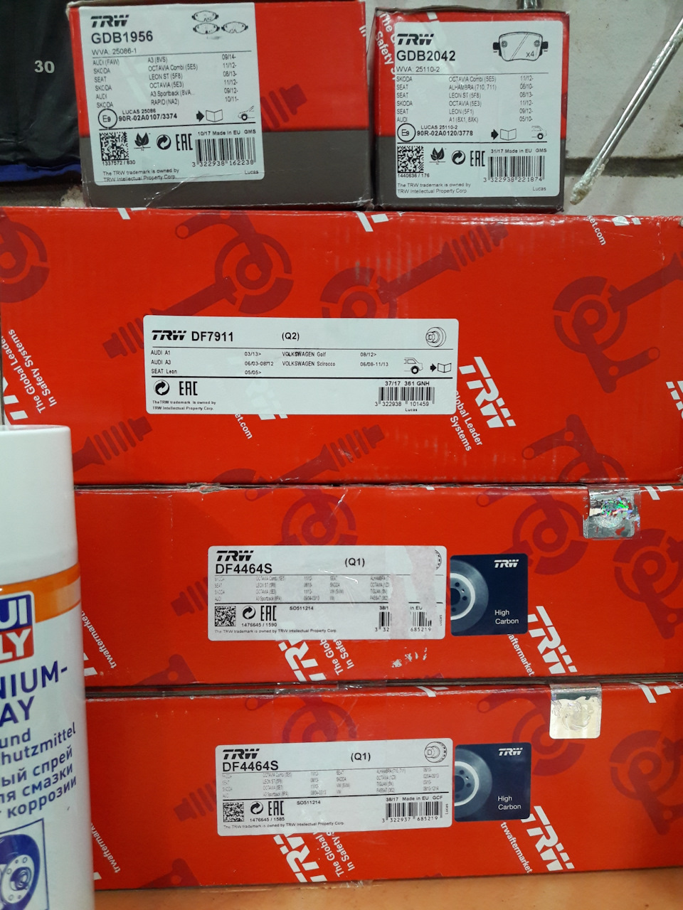 DF4464S Тормозной диск для SEAT, VW (FAW), AUDI, VW, CUPRA, VW (SVW ...