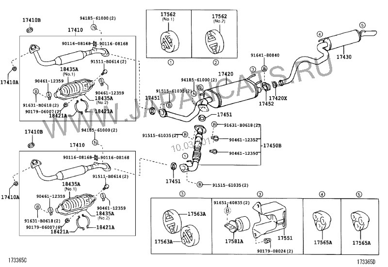 9418561000 Гайка крепления глушителя TOYOTA LEXUS | Запчасти на DRIVE2
