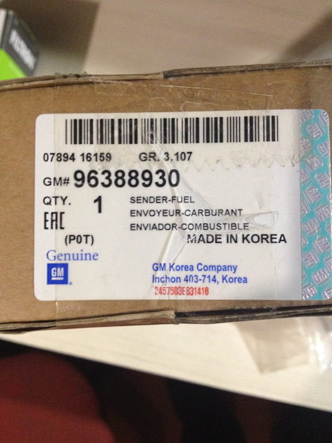 96388930 Датчик уровня топлива GM | Запчасти на DRIVE2