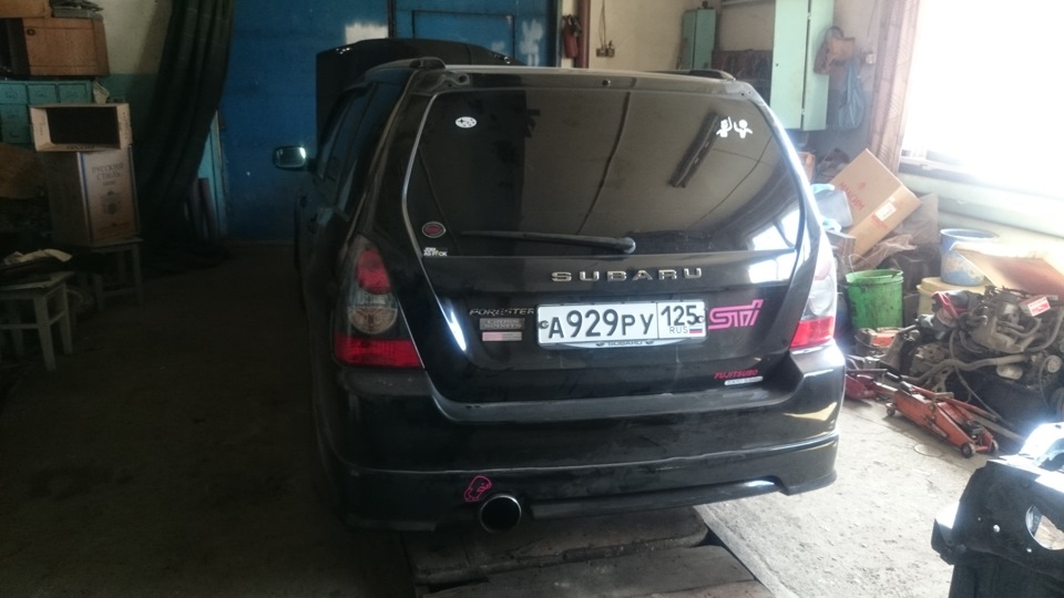 спойлер Syms — начали установку — Subaru Forester (SG), 2 л, 2003 года ...