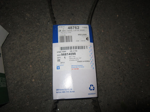 96814098 Ремень ГРМ 1,4-1,6 16V DOHC GM | Запчасти на DRIVE2