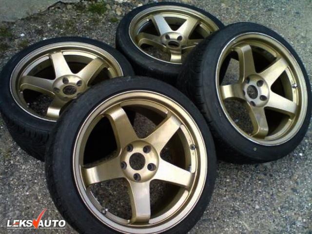 Bee Racing B5 (Bee*R) R18, 9.5JJ +25 — Nissan Stagea (M35), 2,5 л, 2002 ...