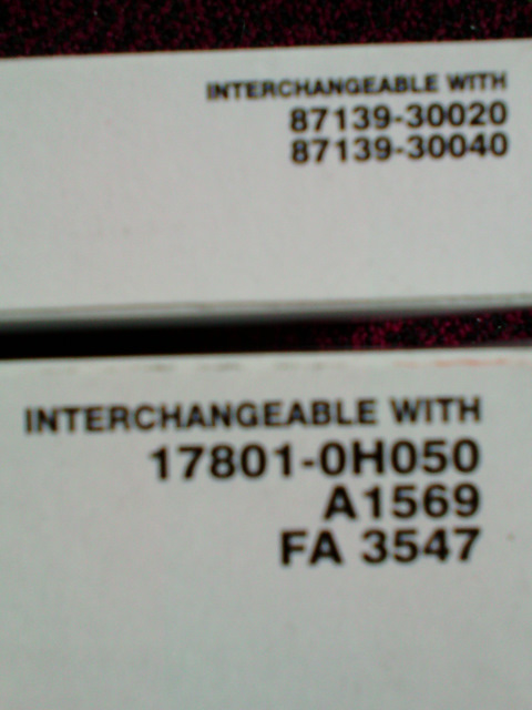 8713930040 Фильтр, воздух во внутренном пространстве TOYOTA LEXUS ...