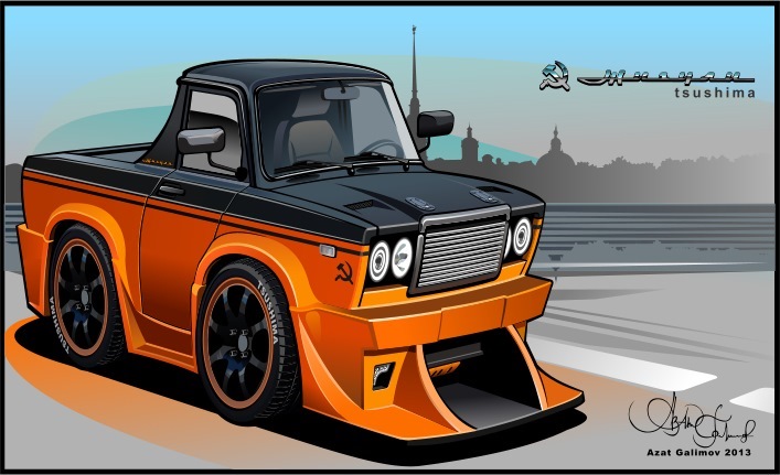 Шарж Лада 2105 ute. Бульдозер — Lada 2105, 1,5 л, 1987 года | тюнинг ...