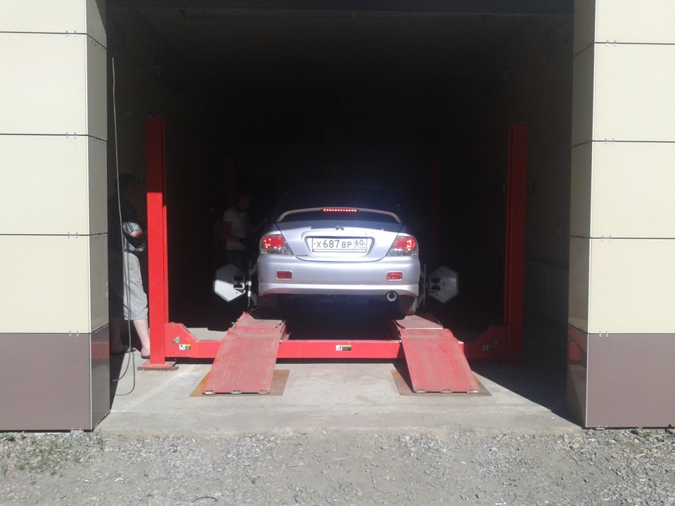 развал-схождения колес — Mitsubishi Lancer IX, 2 л, 2006 года | визит ...