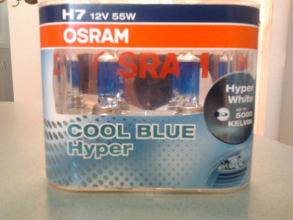 Оsram Cool Blue Hyper — Lada Приора хэтчбек, 1,6 л, 2012 года ...