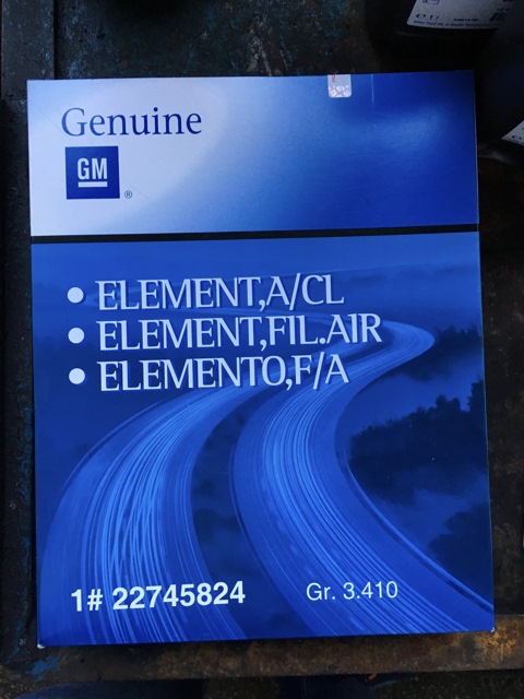 22745824 Фильтр воздушный GM | Запчасти на DRIVE2
