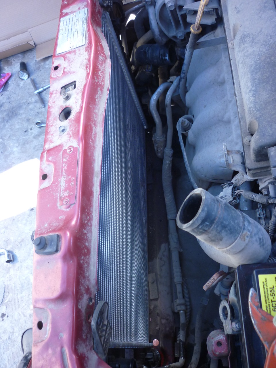 2015.08.27: Из прошлого: Замена радиатора… — Chevrolet Aveo Sedan (1G ...