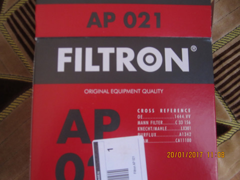 1444VV Фильтр воздушный Ulysse, Scudo, PSA 405,406,607,806, Expert ...