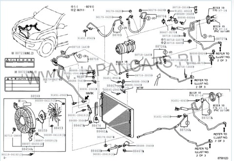 887182D150 Кронштейн трубки кондиционера 88718-2D150 TOYOTA LEXUS ...