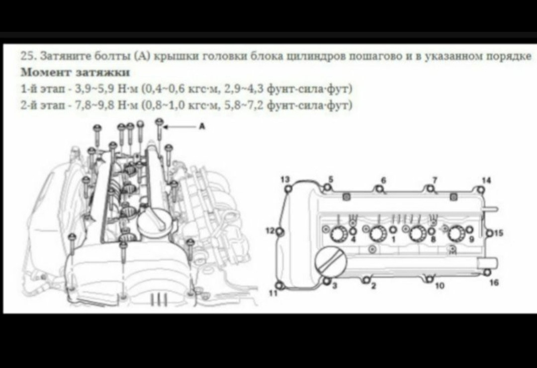 Замена прокладок клапанной крышки — KIA Ceed (2G), 1,6 л, 2014 года ...