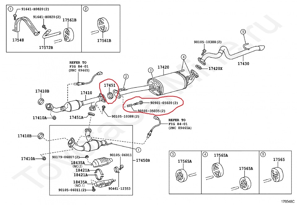 9090105020 Болт крепежный приемной трубы глушителя TOYOTA TOYOTA LEXUS ...