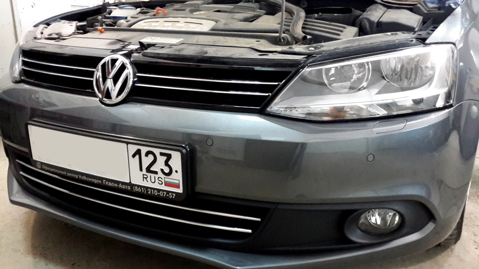 Тюнинг нижней решетки. — Volkswagen Jetta VI, 1,4 л, 2011 года | тюнинг ...