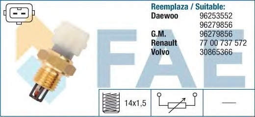 Датчик температуры всасываемого воздуха, IAT 2.3 GSL — SsangYong ...