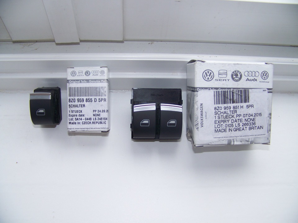 Кнопки стеклоподъемников RS series + Ручка МКПП — Audi A4 Avant (B7), 2 ...