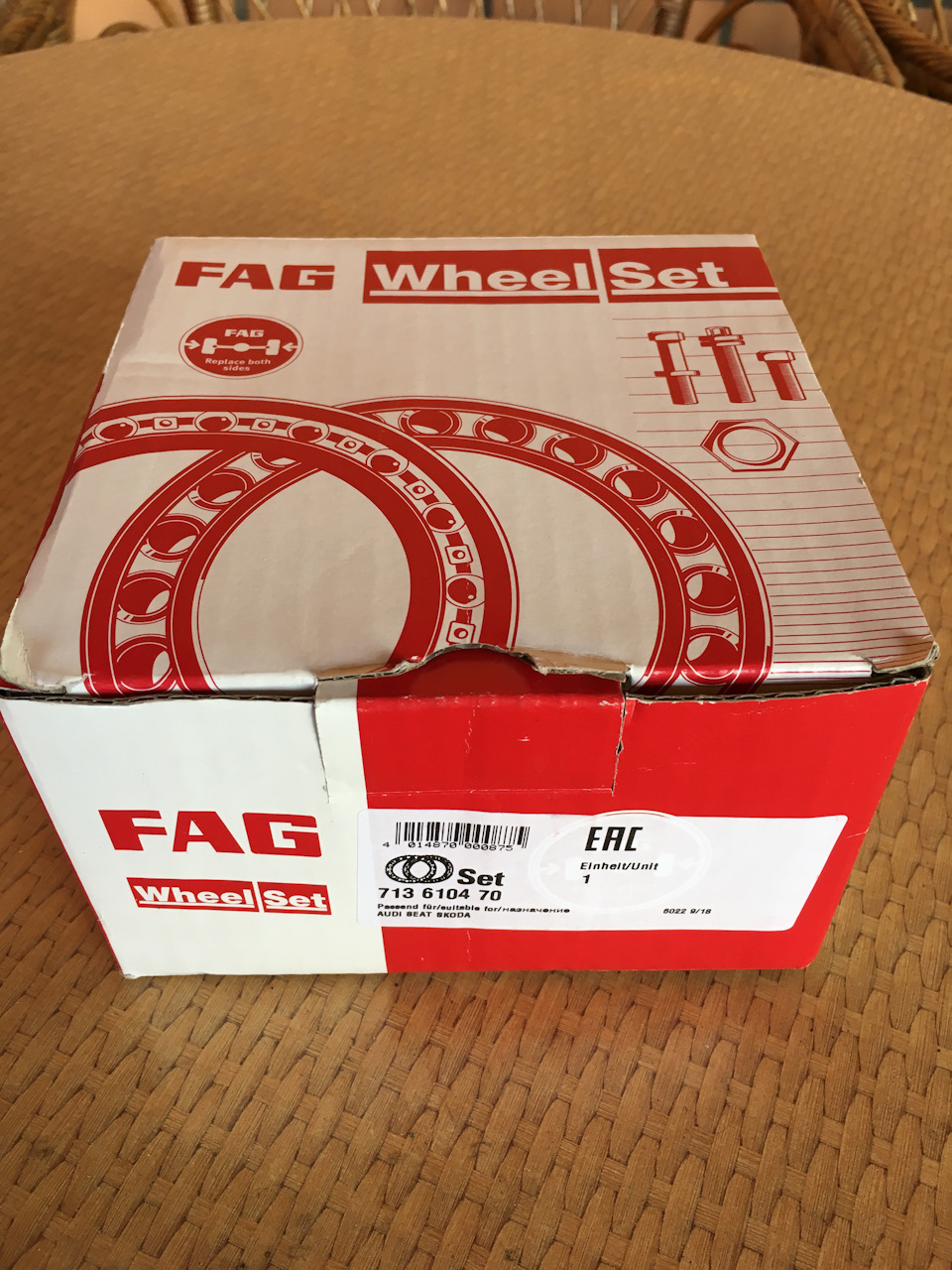 713610470 Комплект подшипника колеса FAG | Запчасти на DRIVE2