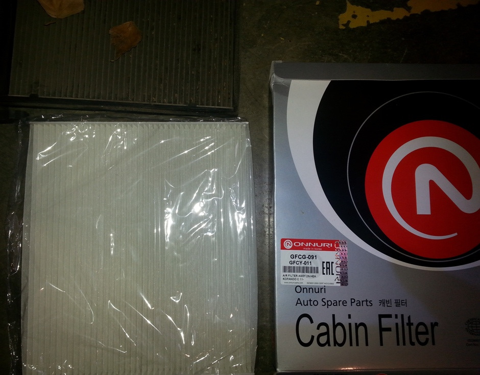 Салонный фильтр ONNURI — SsangYong Actyon (2G), 2 л, 2012 года ...