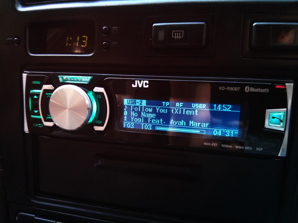 Для души… :) Процессорна головушка JVC KD-R90BT, Межблок на фронт Ground Zero GZCC 5.49X-TP ...