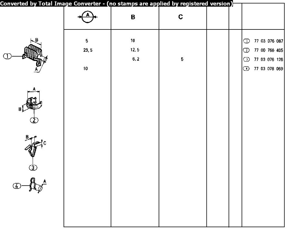 Каталог Renault. Клипсы из металла и уплотнители. — Renault Megane III ...