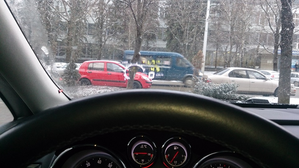 Проекция на лобовое стекло (HUD) — Opel Astra J, 1,6 л, 2010 года ...