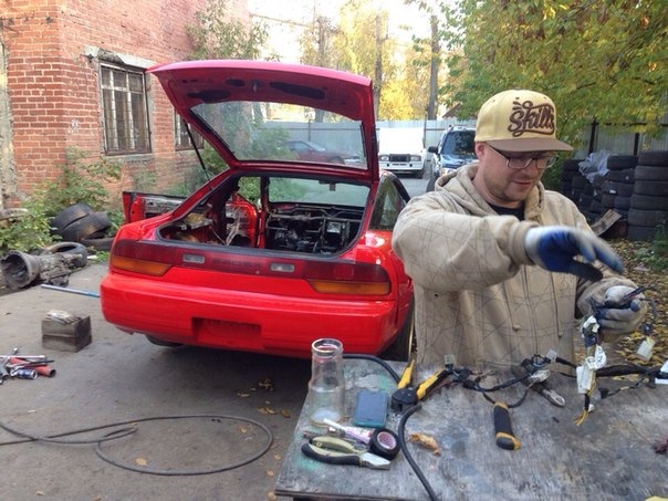 Чуть чуть фото, процесса электрики — Nissan 240SX Chuki (S13), 2 л ...