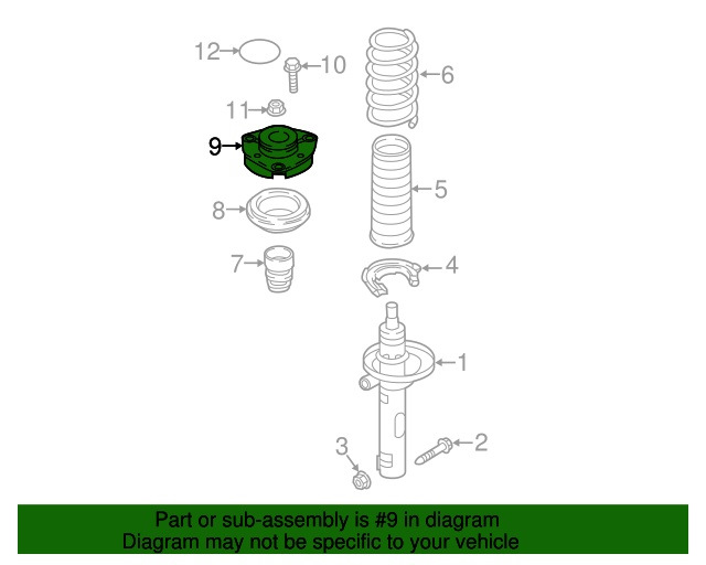 5Q0412331D Опора амортизатора передней подвески / VW Golf, AUDI A3 13 ...