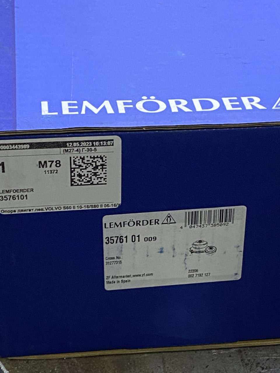 3576101 Подвеска, двигатель LEMFORDER | Запчасти на DRIVE2