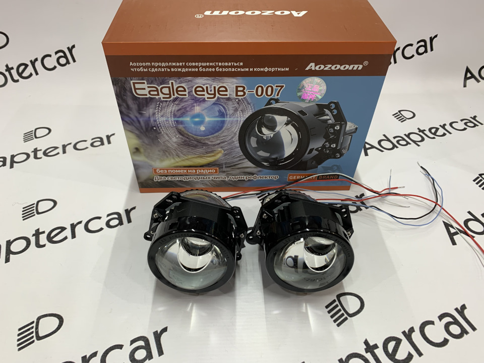 Би-светодиодные линзы Aozoom B-007 Eagle Eye 3.0" 5500K(Hella 3R ...