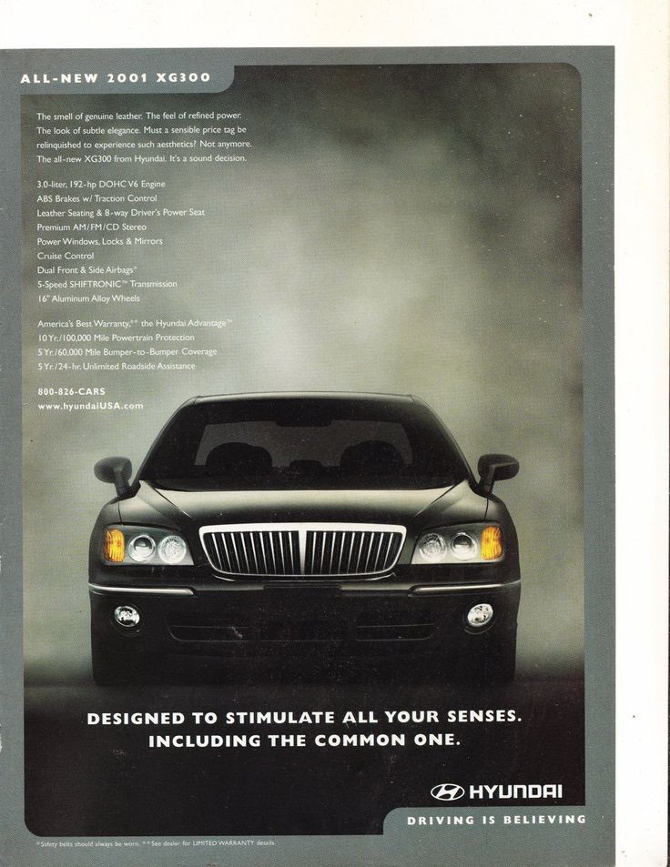 Hyundai XG.Рекламные брошюры. — Hyundai XG, 2,5 л, 2001 года | другое | DRIVE2