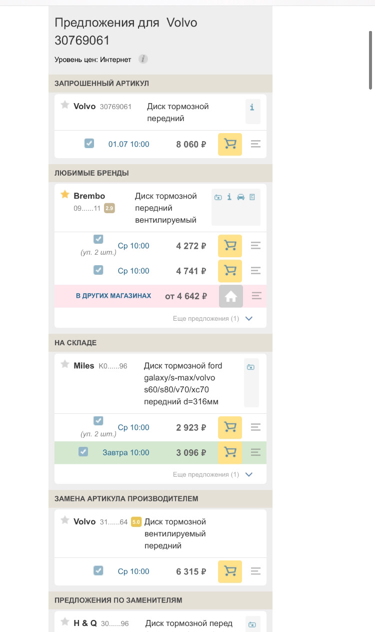 30769061 Диск тормозной передний Volvo | Запчасти на DRIVE2