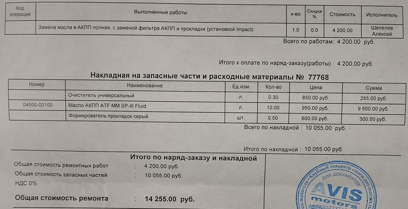 0450000100 МАСЛО ТРАНСМИССИОННОЕ МИНЕРАЛЬНОЕ, МАРКИ "ATF SP III" KIA ...