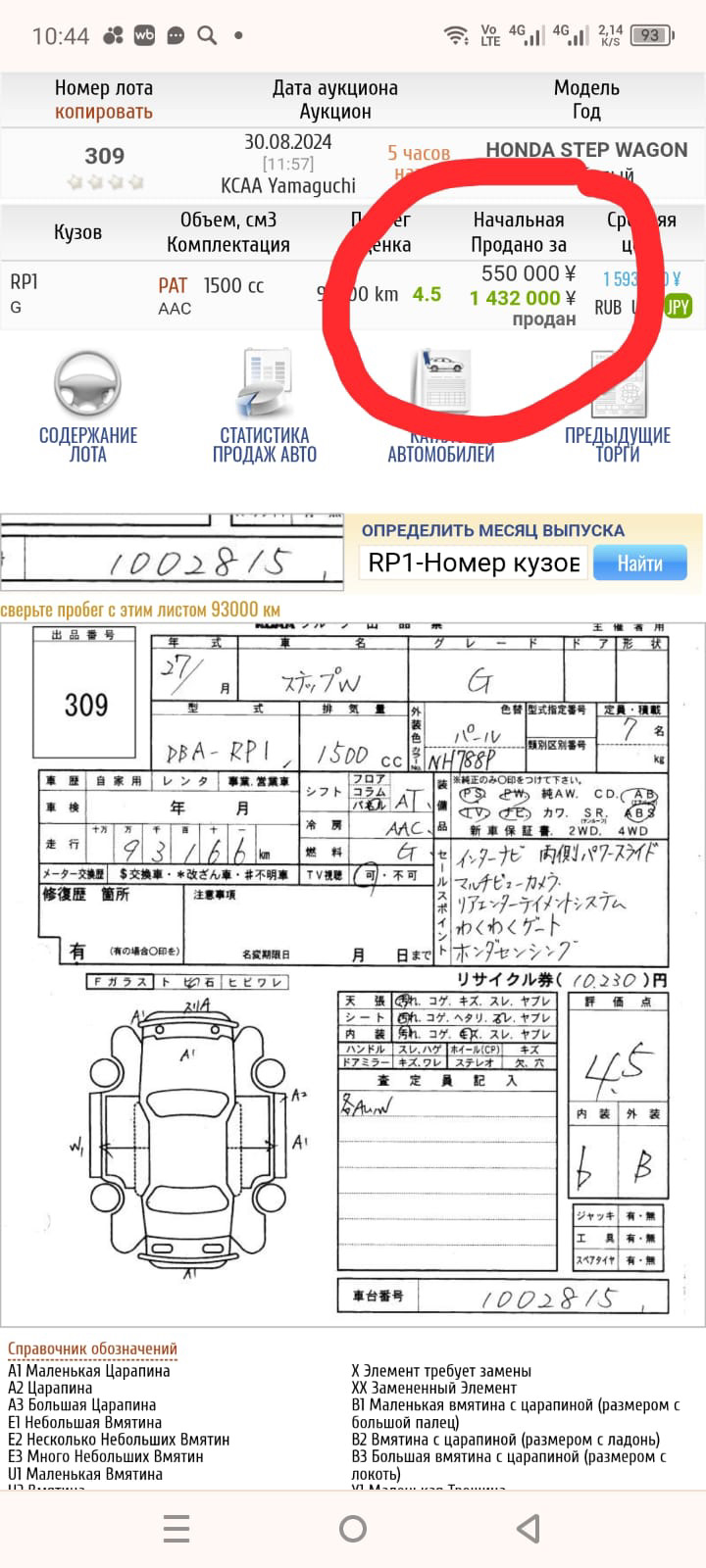 Оплатил Инвойс — Honda Stepwgn (5G), 1,5 л, 2015 года | налоги и ...