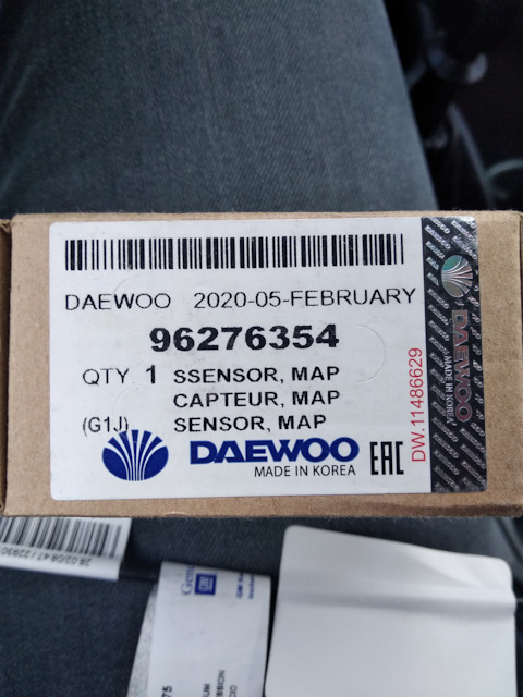 96276354 Датчик давления воздуха во впускном коллекторе двигателя GM ...