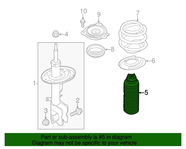 54050JP00A ПЫЛЬНИК ПЕРЕДНЕГО АМОРТИЗАТОРА. NISSAN INFINITI | Запчасти ...