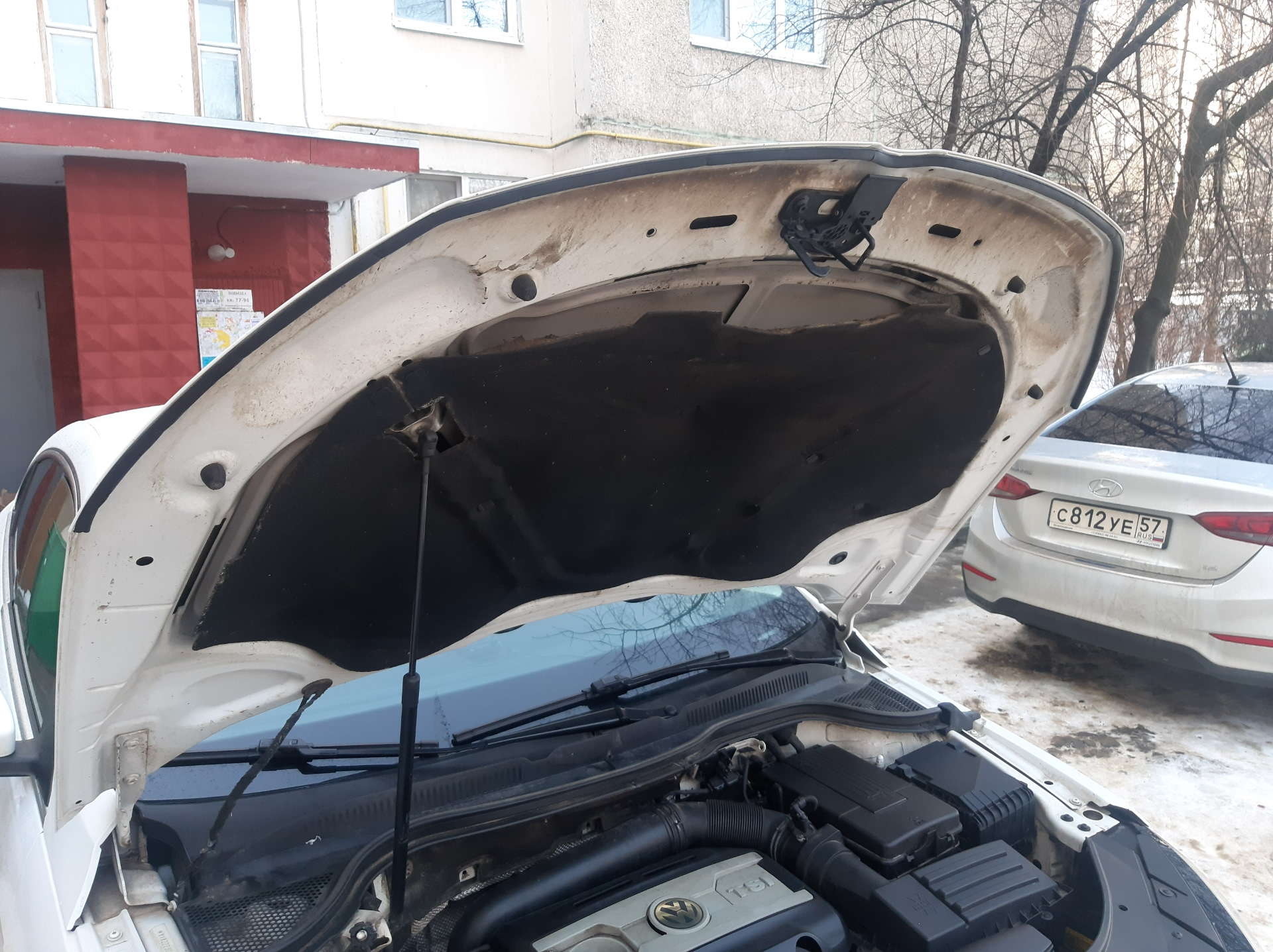 Уплотнительная резинка капота — Volkswagen Passat CC, 1,8 л, 2012 года ...