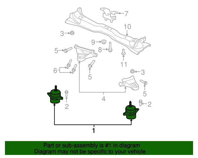 6R3Z6038A Подушка двигателя Ford | Запчасти на DRIVE2
