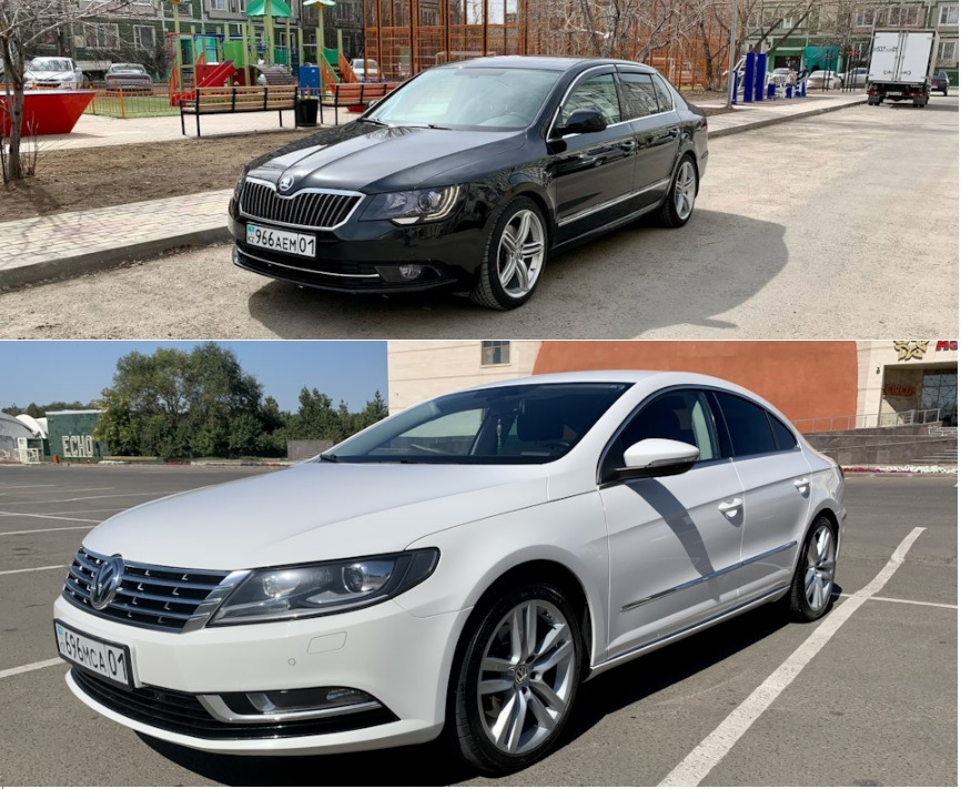 Сравнение Superb Mk2 и Passat CC (рест, дорест) — Skoda Superb Mk2, 2 л ...