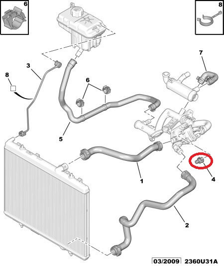 Замена термостата или борьба с течью — Citroen C5 (2G), 1,6 л, 2010 ...