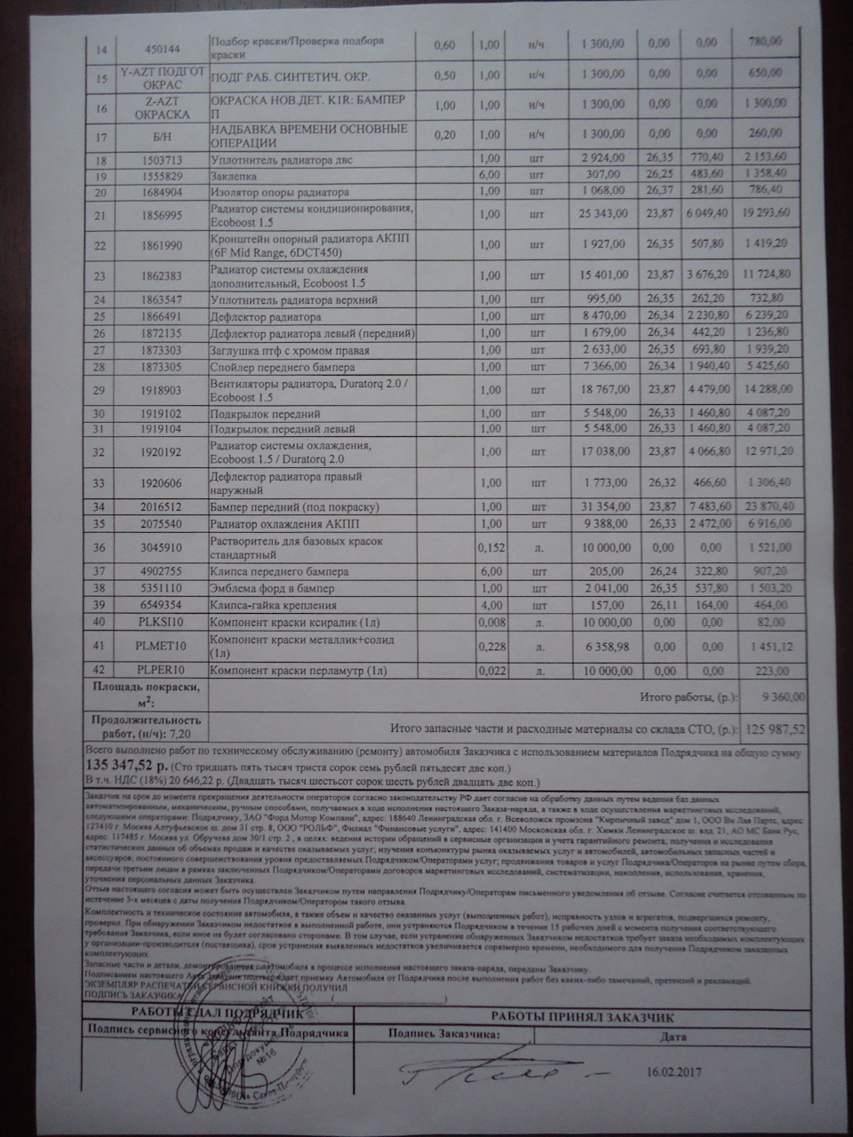 1866491 Дефлектор переднего бампера нижний / Focus-III 14~ Ford ...