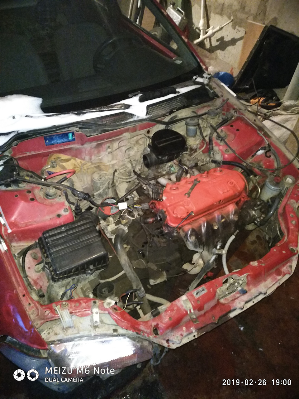 снятие двс D15B2 — part 1 — Honda Civic Hatchback (5G), 1,5 л, 1992 ...