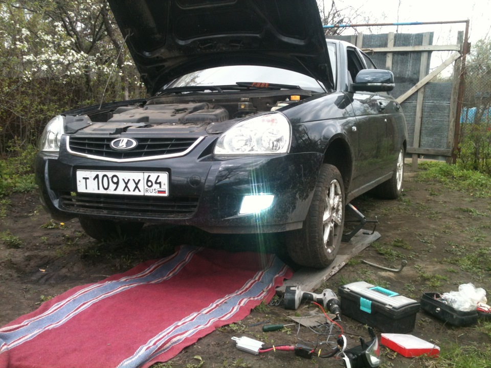 Туманки SE — Lada Приора седан, 1,6 л, 2010 года | тюнинг | DRIVE2