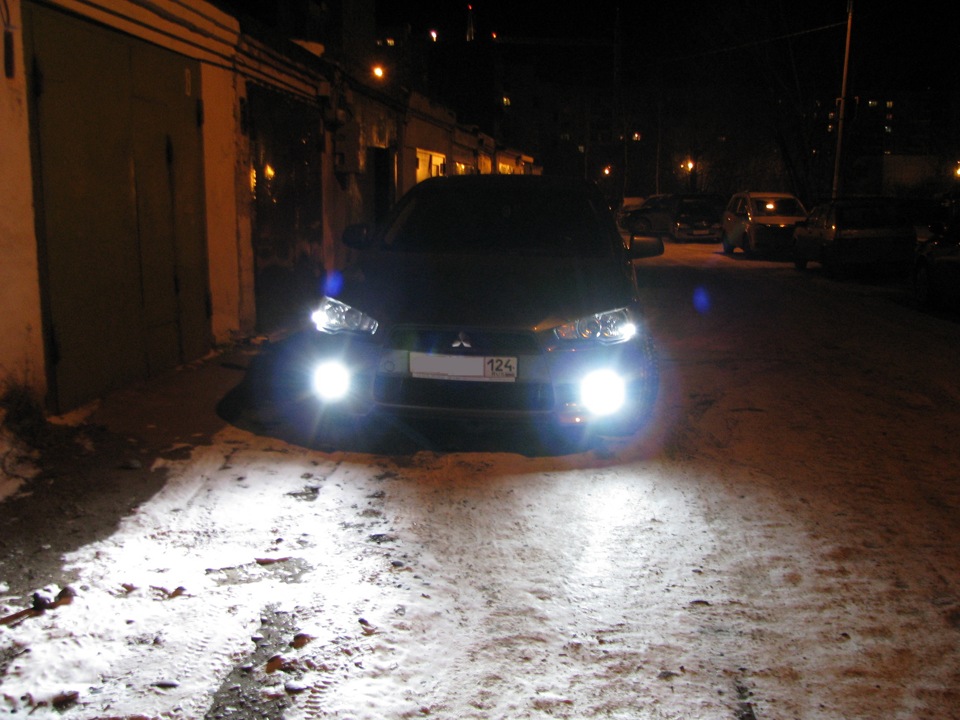 Ксенон в птф — Mitsubishi Lancer X, 2 л, 2008 года | электроника | DRIVE2
