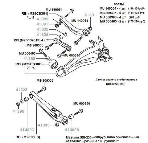 M2526ES Сайлентблок RBI | Запчасти на DRIVE2